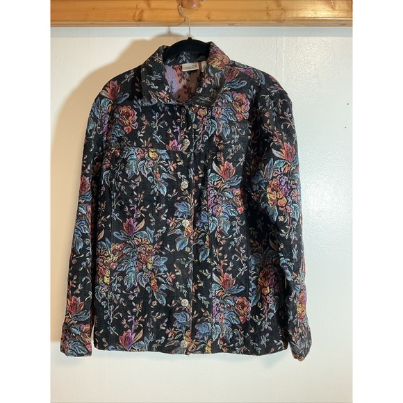 Chico's | Jackets & Coats | Chicos Womens Jacket Oriental Tapestry ...